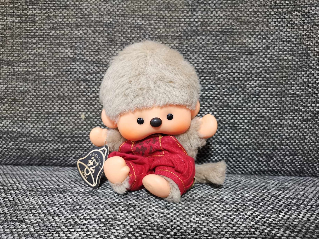 Vintage Rubber Face Stuffed Monchhichi IKB Chibikko Sam Soft Vinyl Doll ...