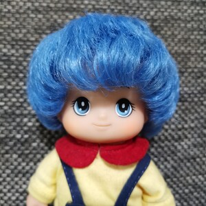 Vintage Cute Japanese Kawaii Showa Big Eye Doll Blue Hair Bandai Japan ...
