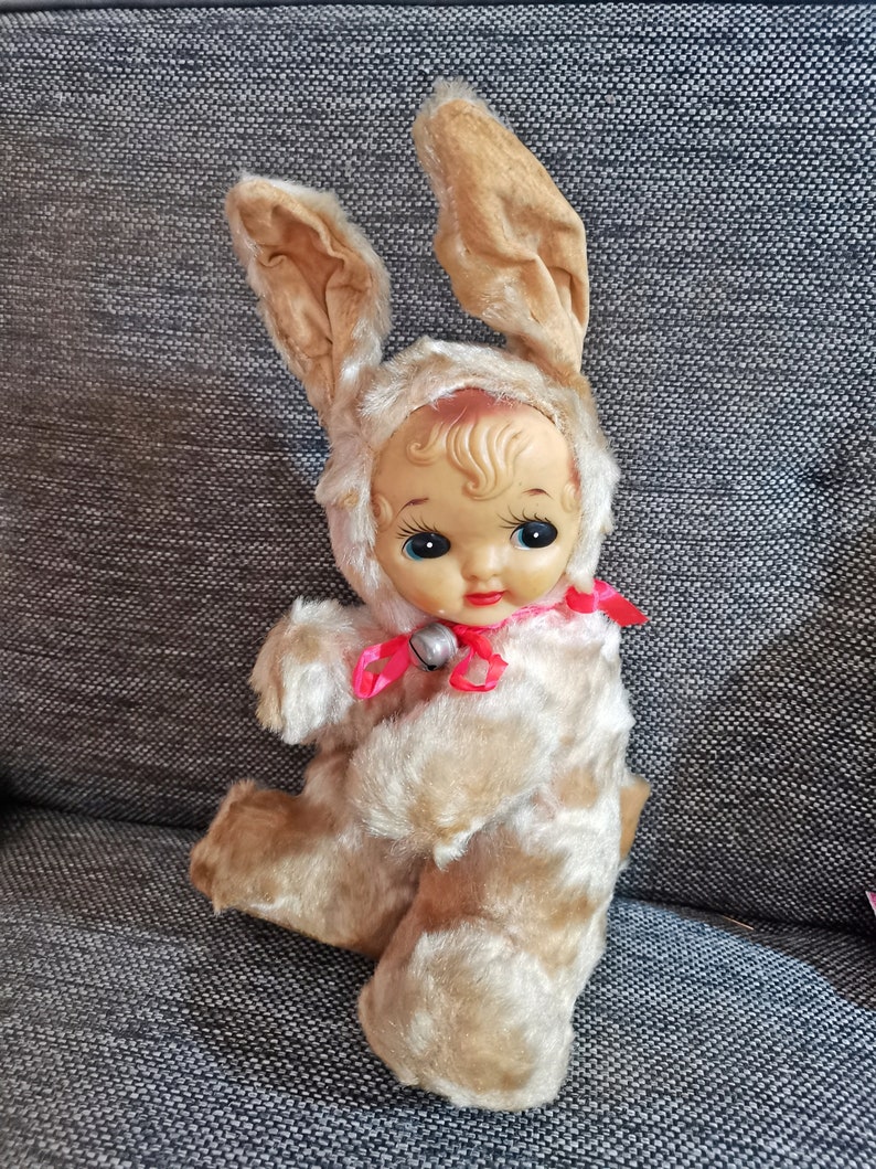 Vintage Japanese Easter Rabbit Canelon Bunny Baby Doll Animal | Etsy