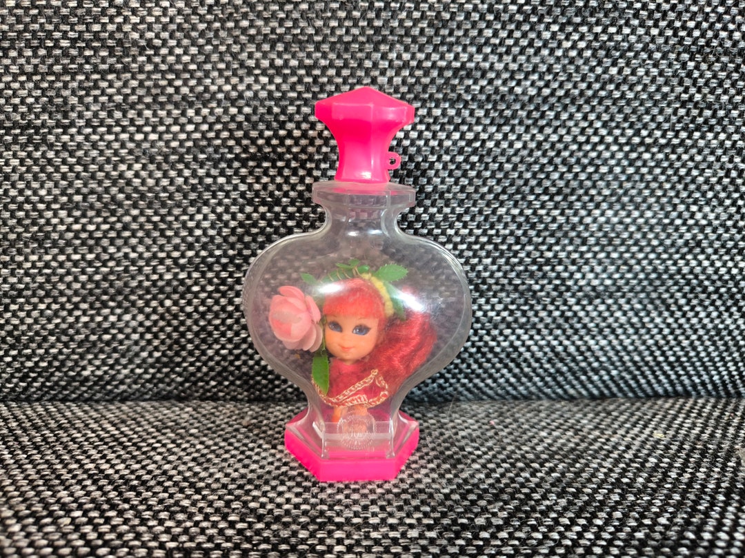Vintage Rubber Little Pink Hair Toys Kawaii Showa Big Eye Girl Liddle ...