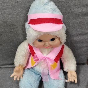 Vintage Stuffed Rushton Rubber Face Big Eye Baby Plush Doll 20" - Etsy
