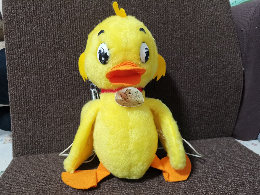 Vintage Stuffed Animal Duck Yellow Furry Plush Doll - Etsy