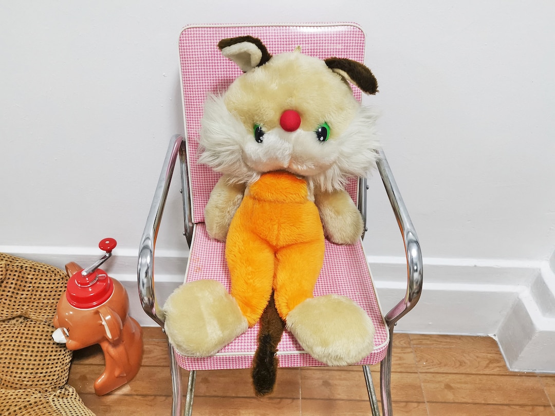 Vintage Japanese Animal Stuffed Kawaii Big Eye Tiger Sankei Toy Japan ...