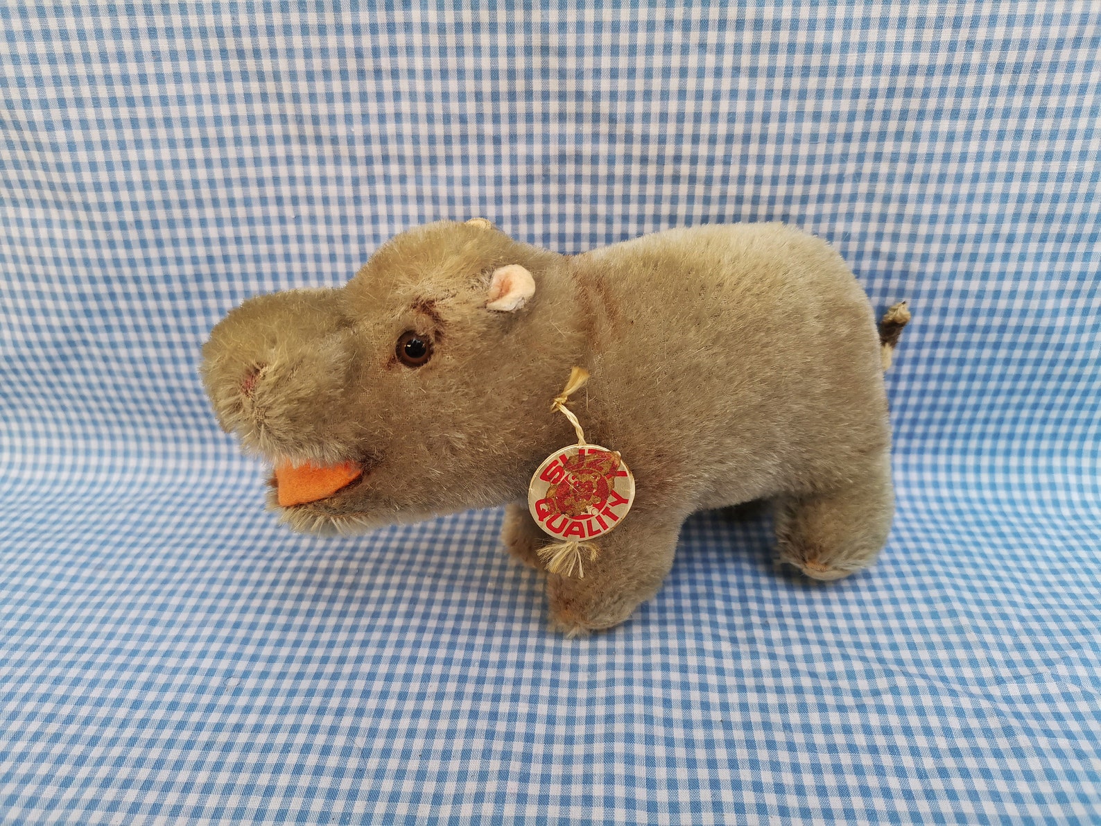 Vintage Miniature Stuffed Animal Hippopotamus Suzy Quality - Etsy