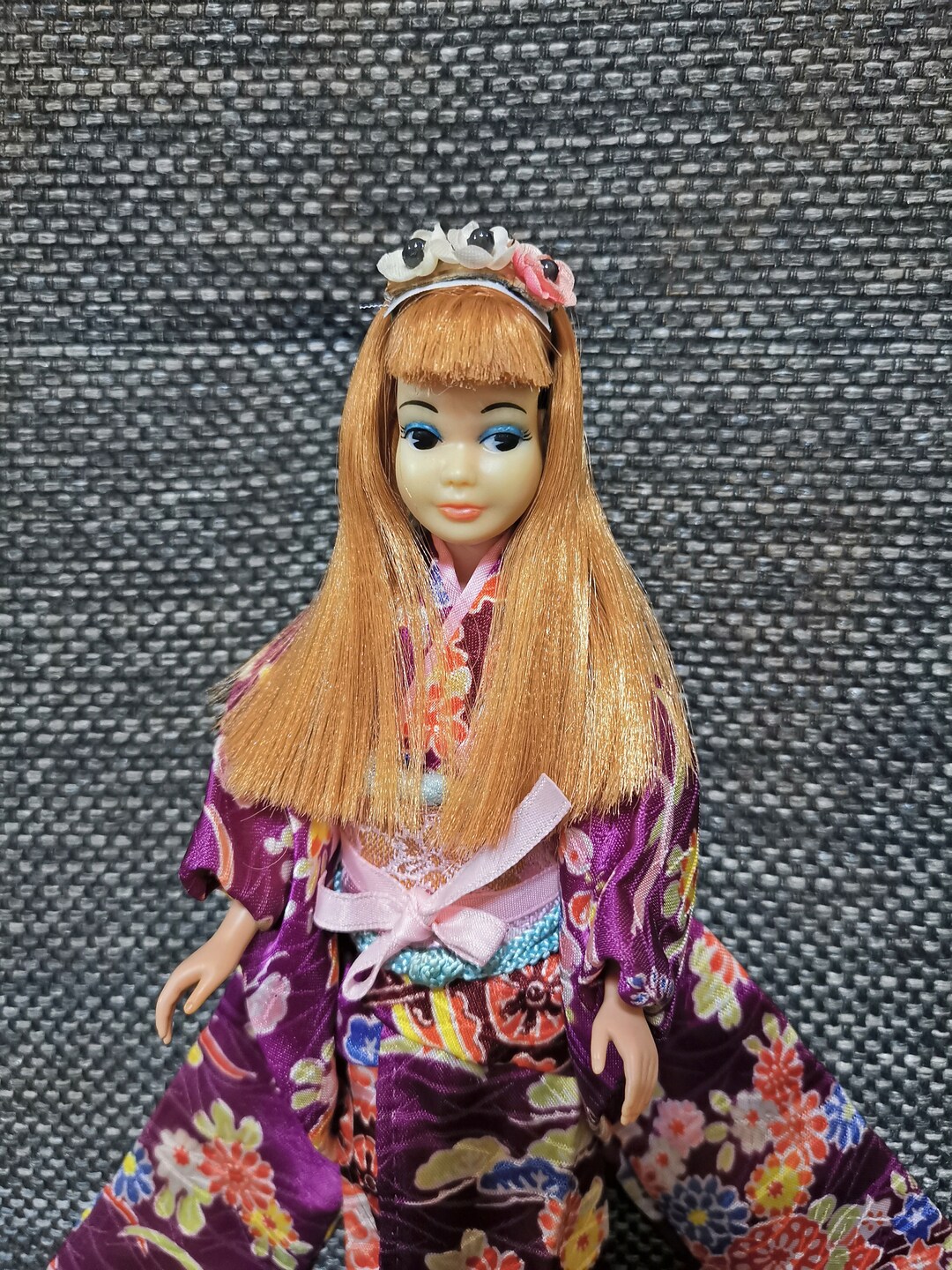 Vintage Barbie SKIPPER Black Eye Red Hair Kimono Japanese Doll - Etsy