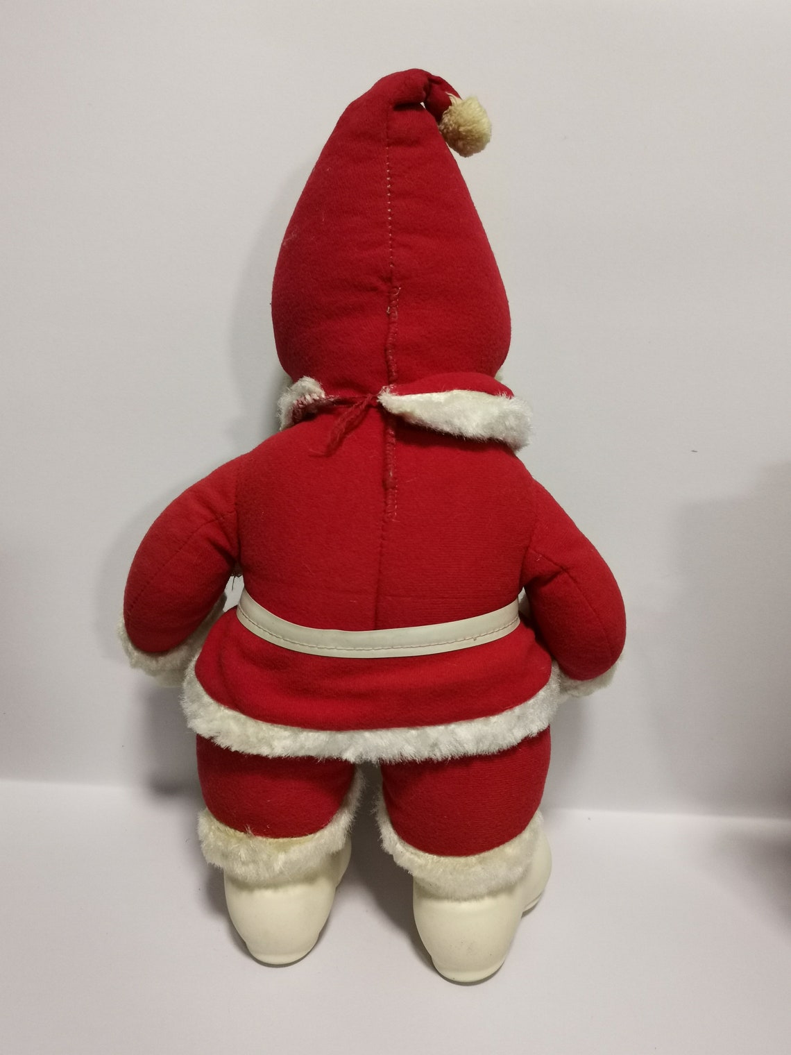 Vintage Stuffed Rubber Face Santa Claus Pixie by Rushton Plush - Etsy