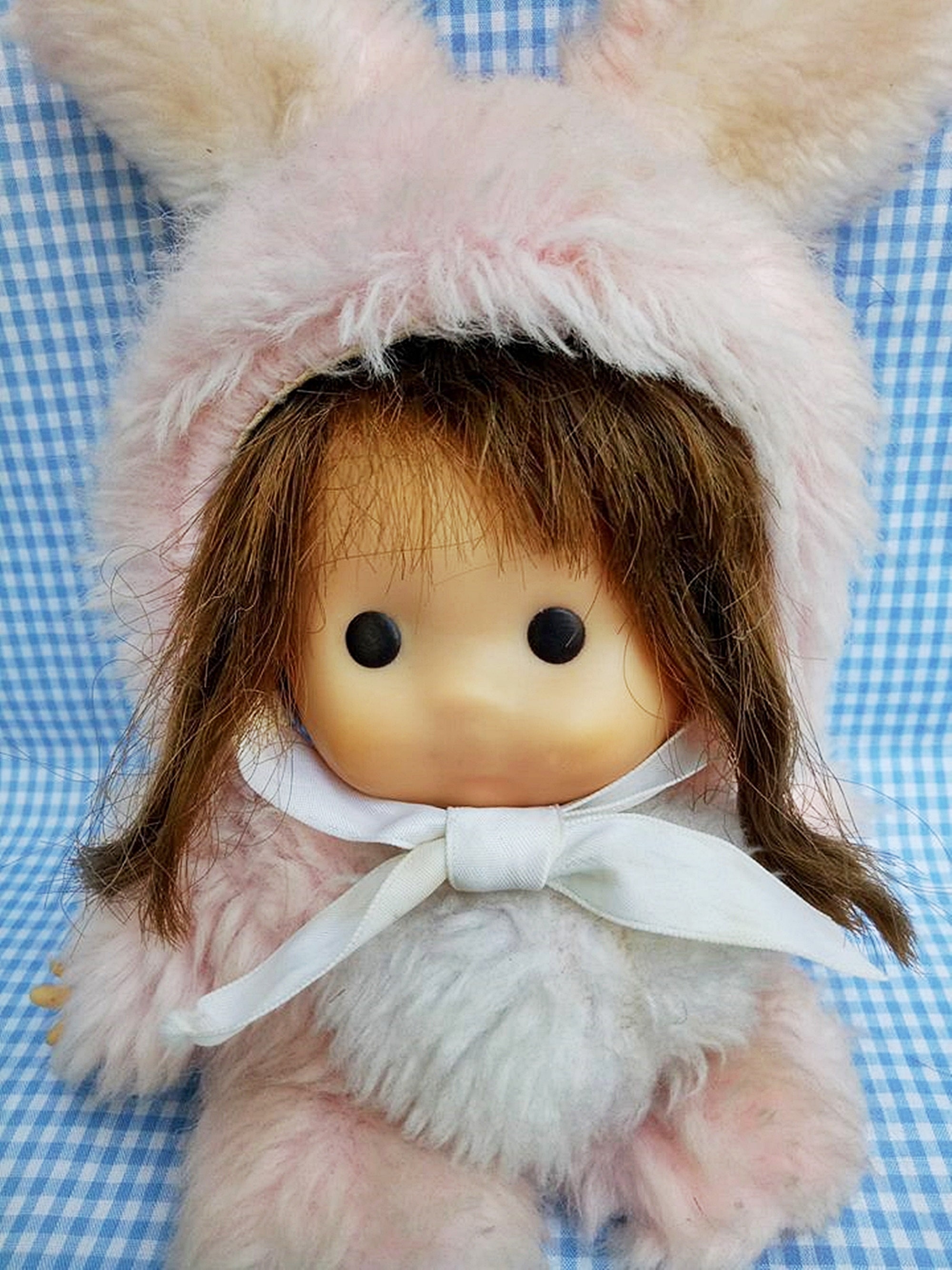 Vintage Easter Bunny Kawaii Showa Japanese Rubber Face Rabbit - Etsy ...