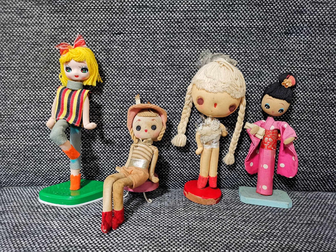 Vintage Pose Doll Japanese Kawaii Showa Big Eye Girl Doll Lot - Etsy