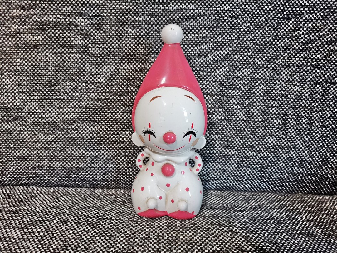 Vintage Japanese Kawaii Ceramic Kitsch Naito Rune Pink Baby Bozo Joker ...