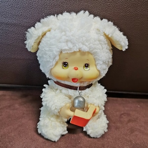 Vintage Stuffed Animal Rubber Face Monchhichi Sheep Bandai Japan Plush ...