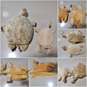 Vintage Kawaii Stuffed Animal Steiff Rubber Shelled Slo Turtle Terrapin ...