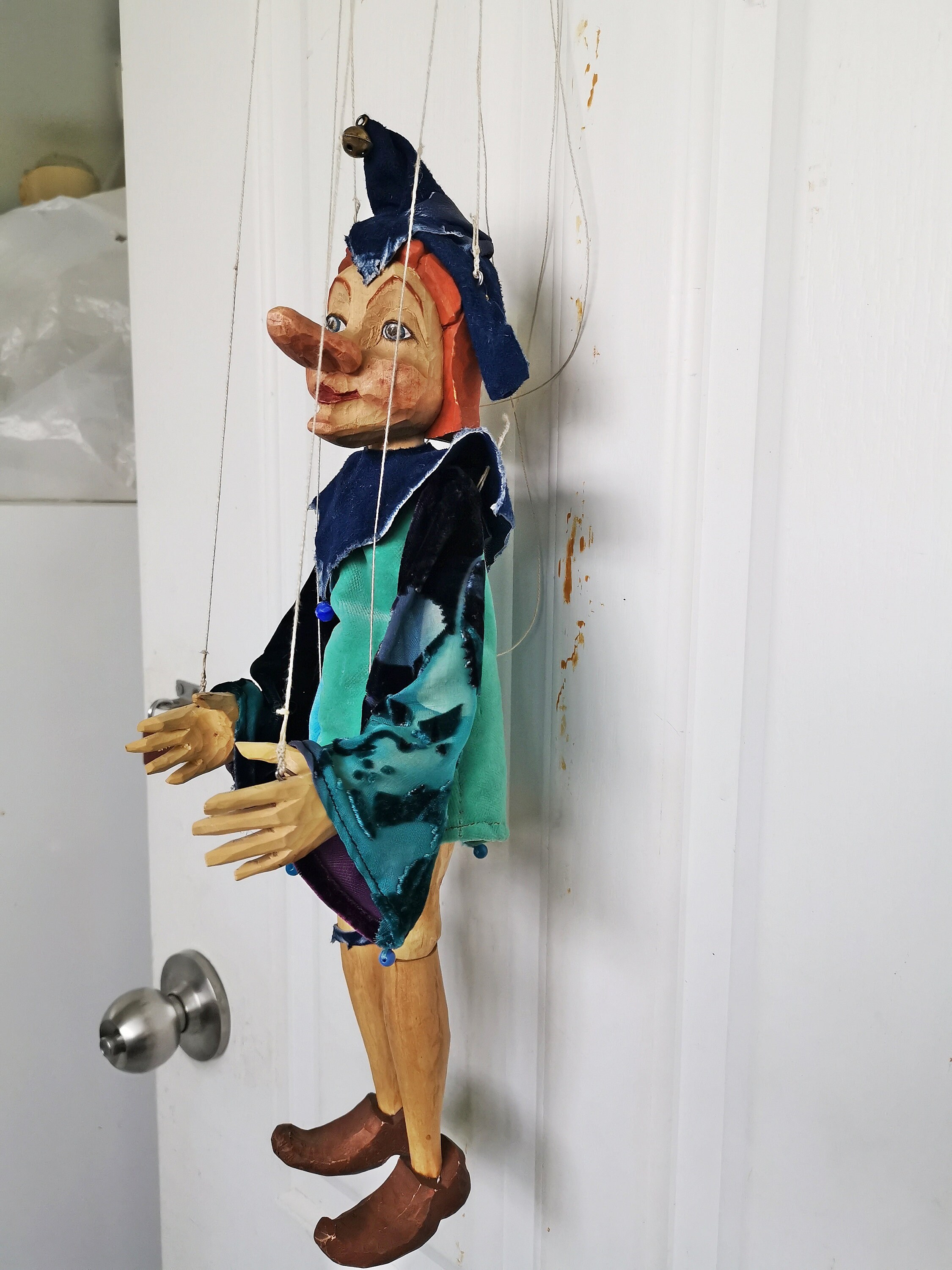 Jester wooden marionette puppets 18inc | Etsy