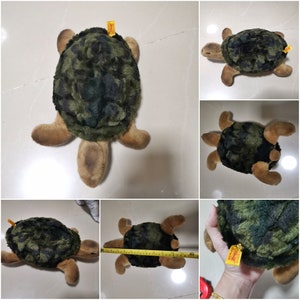 Vintage Kawaii Stuffed Animal Steiff Rubber Shelled Slo Turtle Terrapin ...