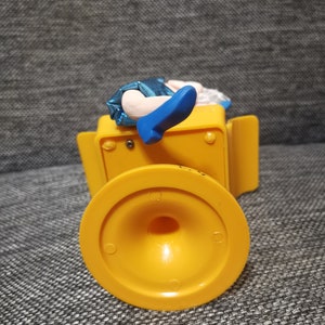 Vintage Pose Doll Japanese Big Eyes Girl Doll Sitting in a Chair Music ...