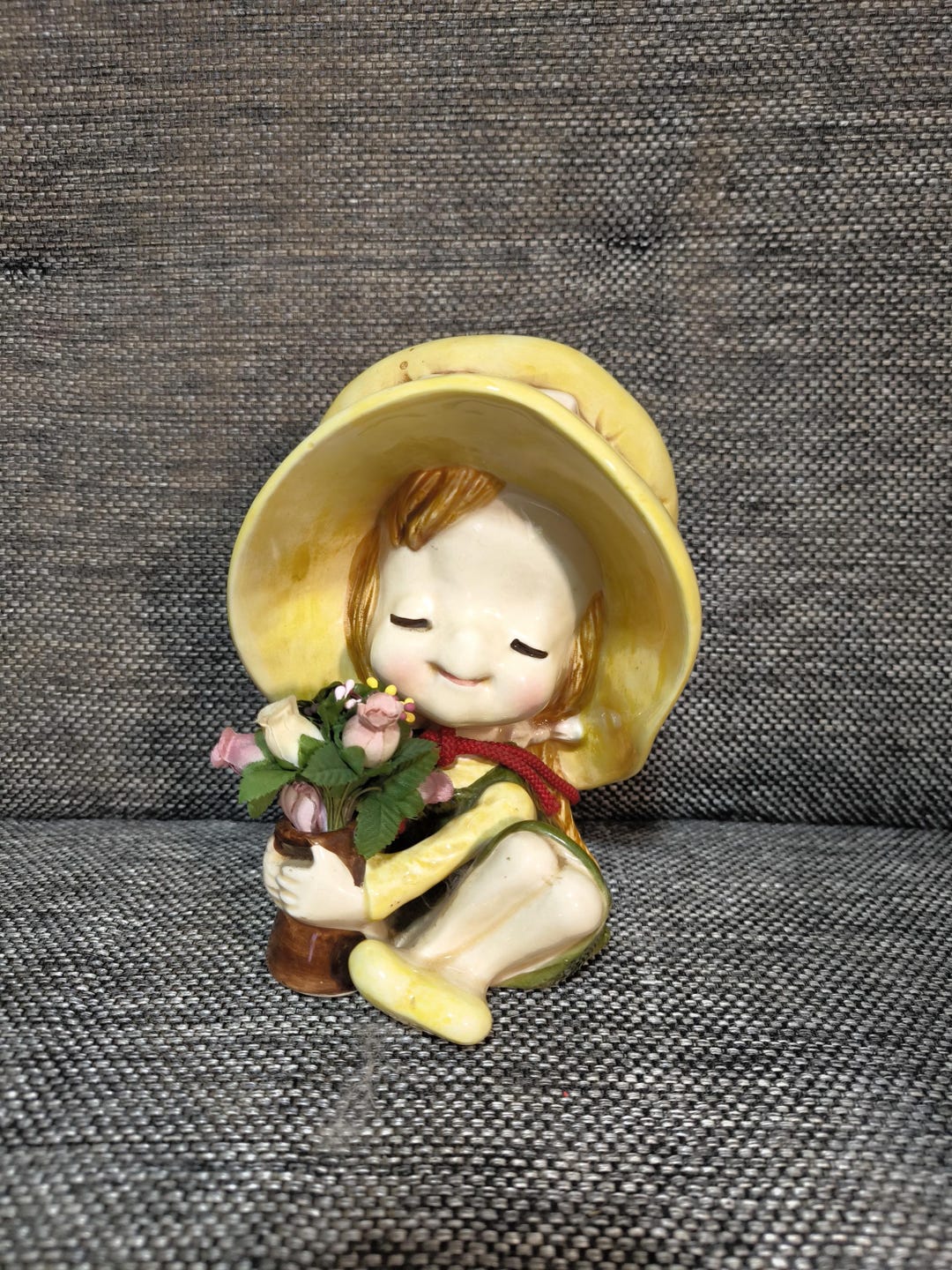 Vintage Ceramic Kitsch Big Eye Head Girl Figurines Japan 5 - Etsy