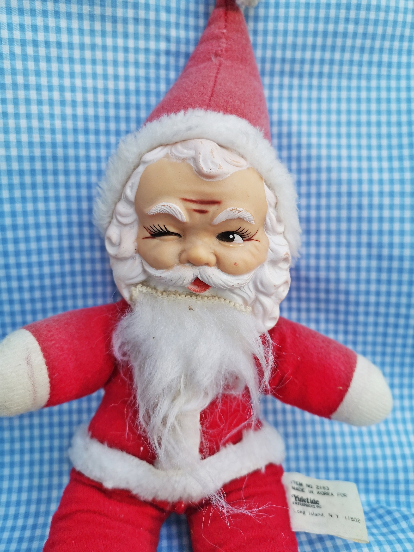 Vintage Rubber Face Santa Claus Yuletide Korea Doll - Etsy