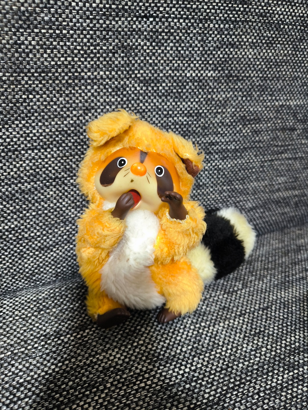 Vintage Stuffed Animal Rubber Face Raccoon Monchhichi Japanese Doll 7 ...