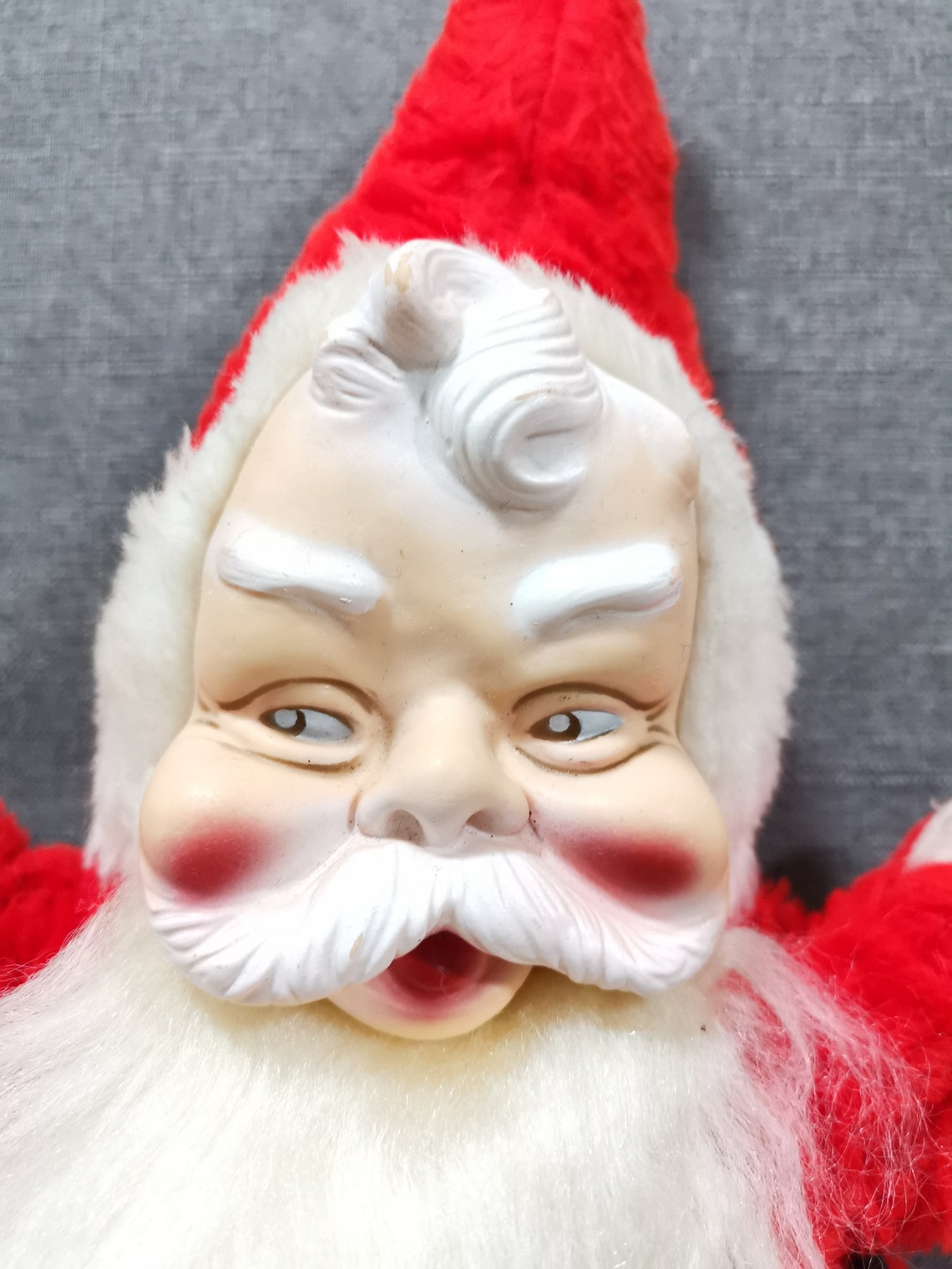 Vintage Stuffed Rubber Face Santa Claus Pixie Toys Canada Doll 17" - Etsy