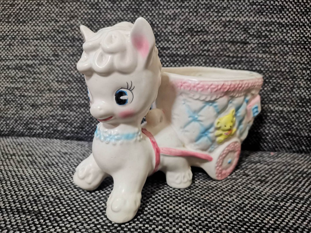 Vintage Ceramic Japanese Kitsch Kawaii Big Eye Unicorn Vase - Etsy