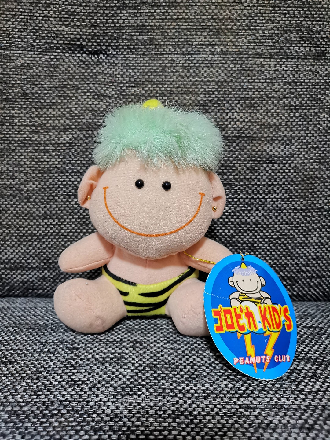 Vintage Japanese Kawaii Oni Devil Big Eye Devil Baby Giant Green Hair ...