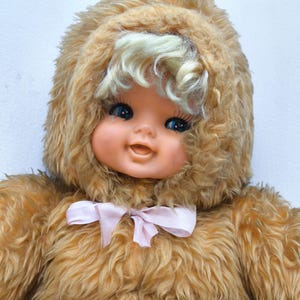 Vintage Stuffed Doll Rubber Face Big Eye Baby Doll Japan Plus 25inc - Etsy