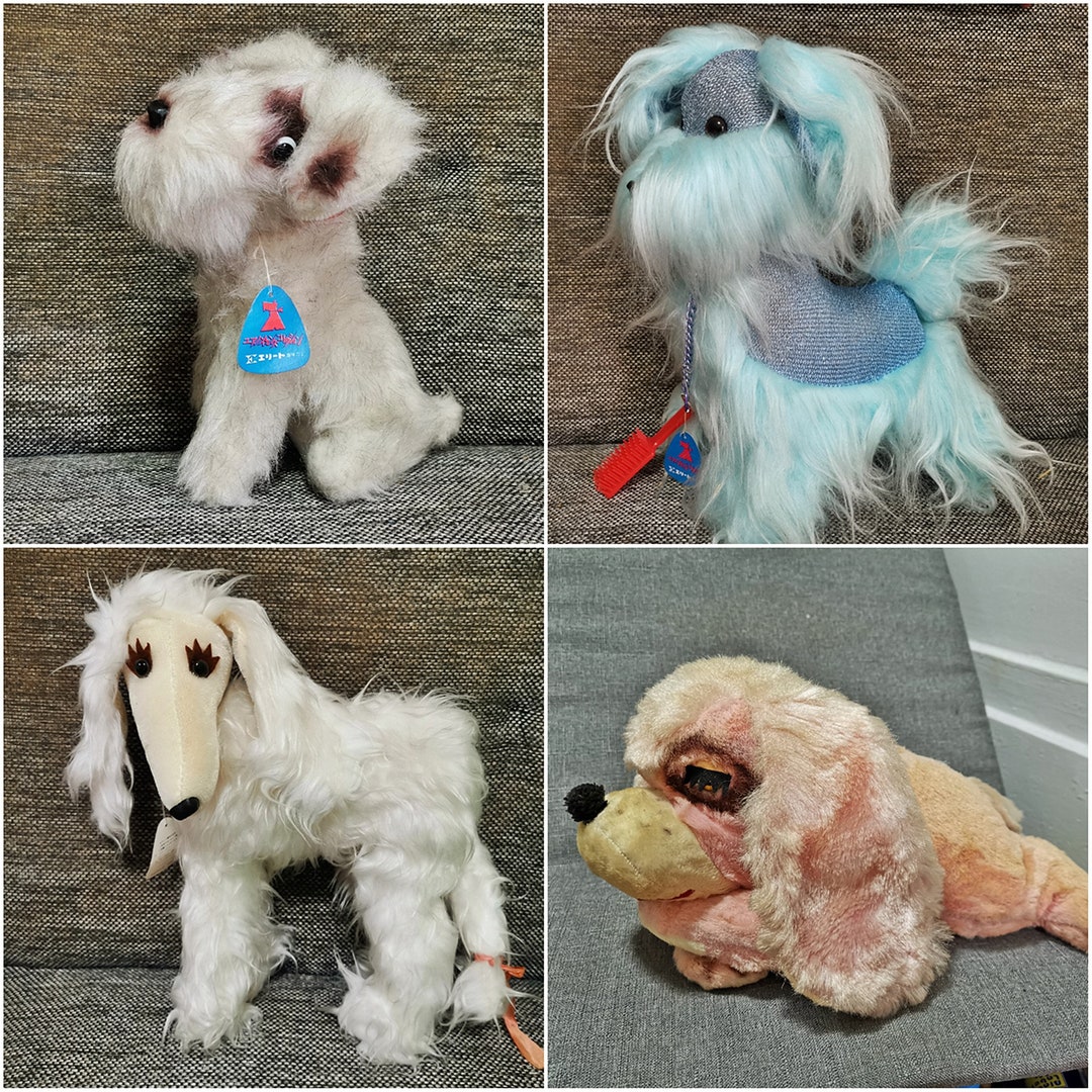 Vintage Japanese Animal Dog Kawaii Stuffed Puppy Borzoi Dog Terrier ...