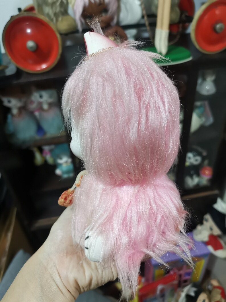 Vintage Cute Japanese Fur Pink Kitty Kitsch Ceramic Big Eye - Etsy