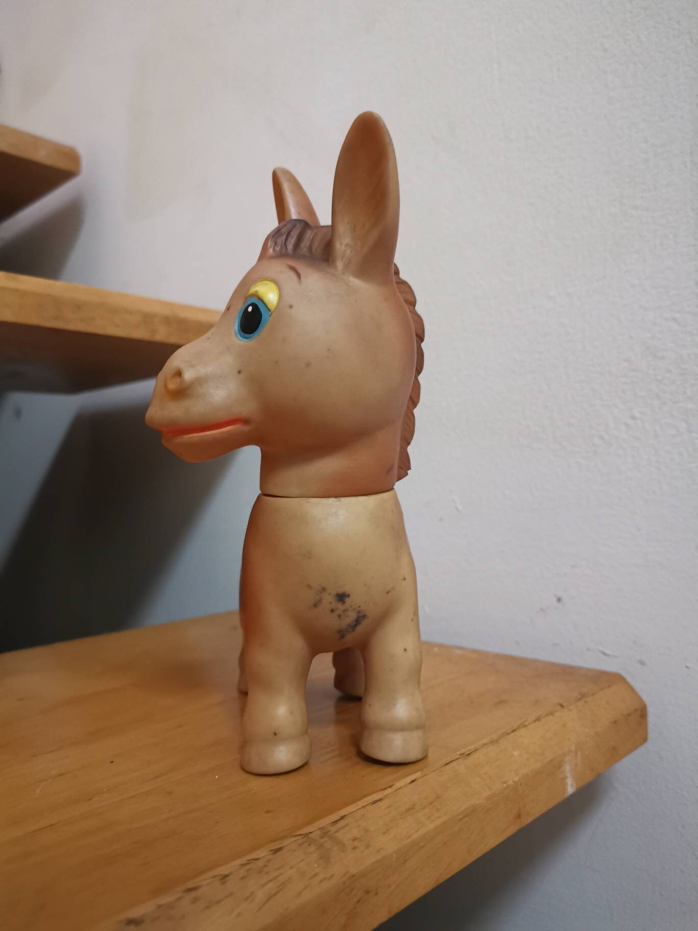 Vintage rubber kawaii animal big eye donkey la japan 7in | Etsy