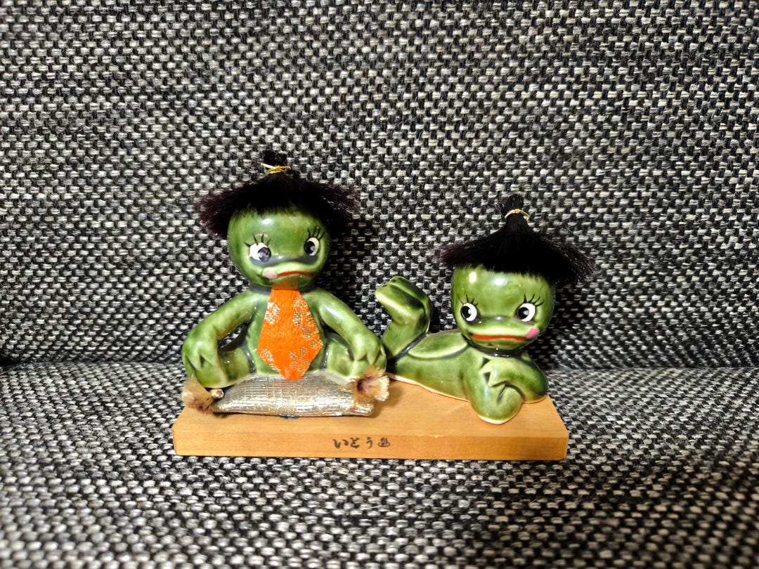 Vintage Japanese Kappa Folklore Ceramic Kitsch Kawaii Green Kappa ...
