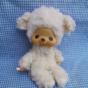 Vintage Japanese Stuffed Animal Big Eye Sheep Monchichi Sekiguchi Japan ...