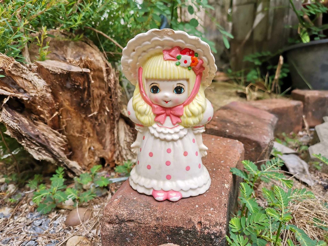 Vintage Kawaii Ceramic Big Eye Kitsch Cute Little Girl Doll by Naito ...