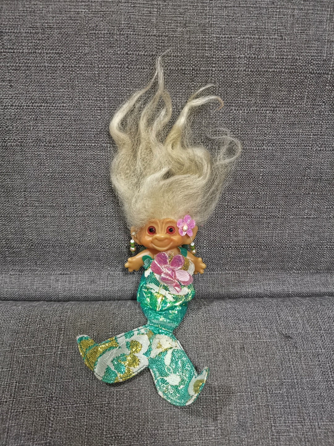 Vintage 1960s DAM Troll Little Mermaid Doll - Etsy