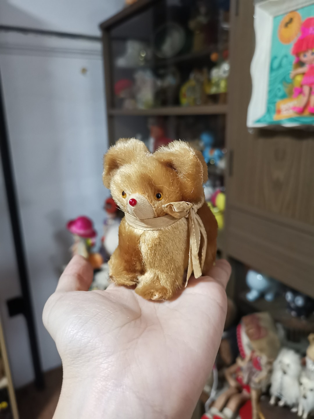 Vintage Japanese Animal Bear Kawaii Miniature Stuffed Little Bear Japan ...