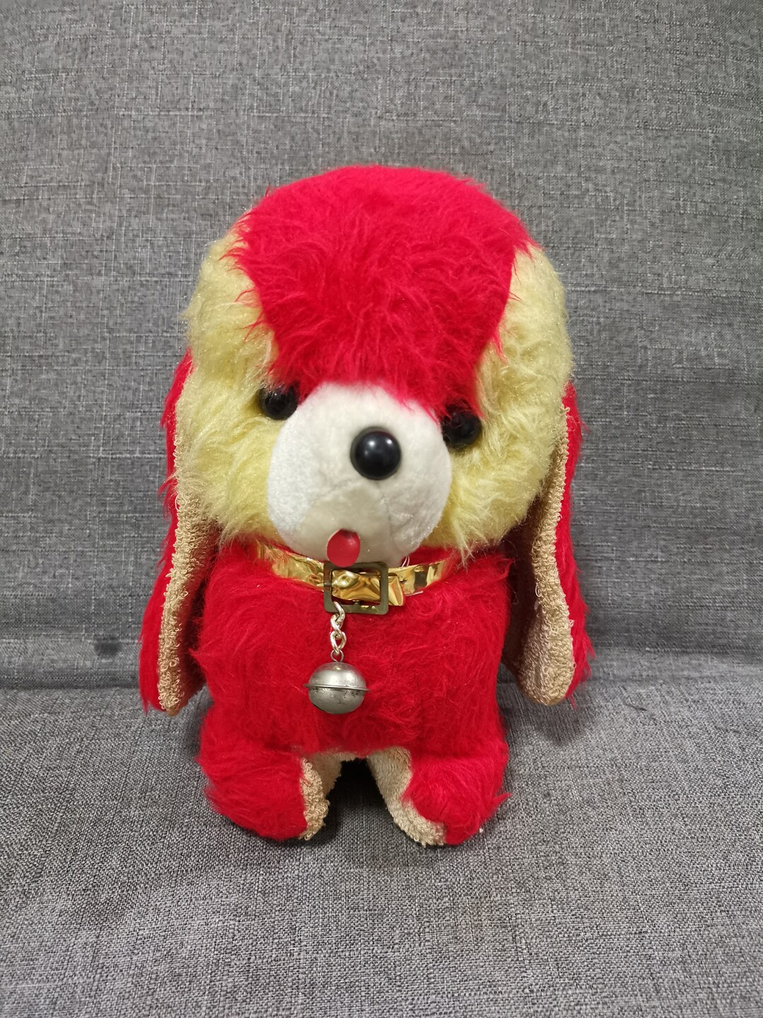 Vintage Japanese Animal Stuffed Kawaii Fur Big Eye Puppy Dog Japan ...