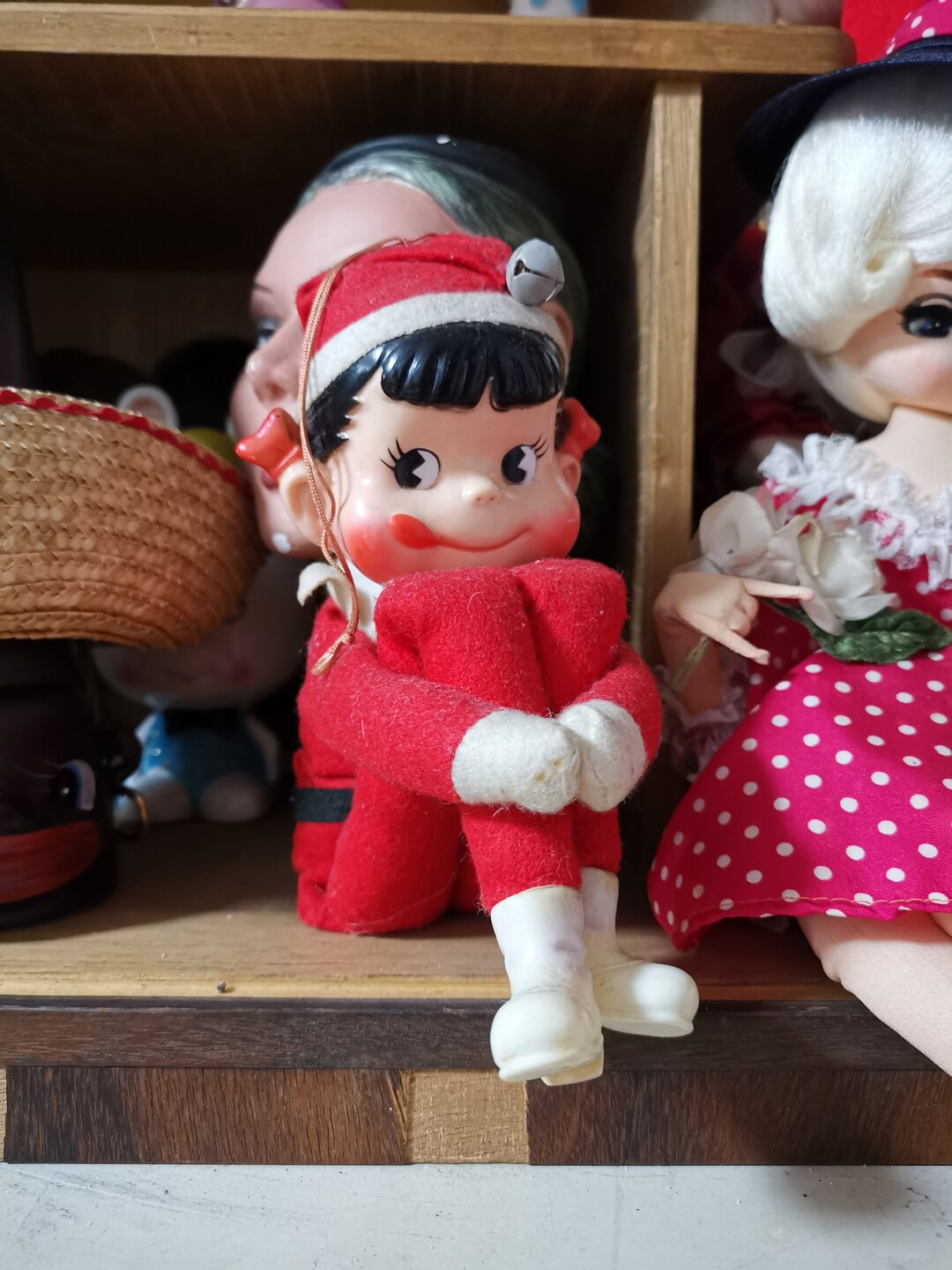 Vintage Japanese Kawaii Girl Rubber Face Fujiya Peco-chan Peko Chan ...