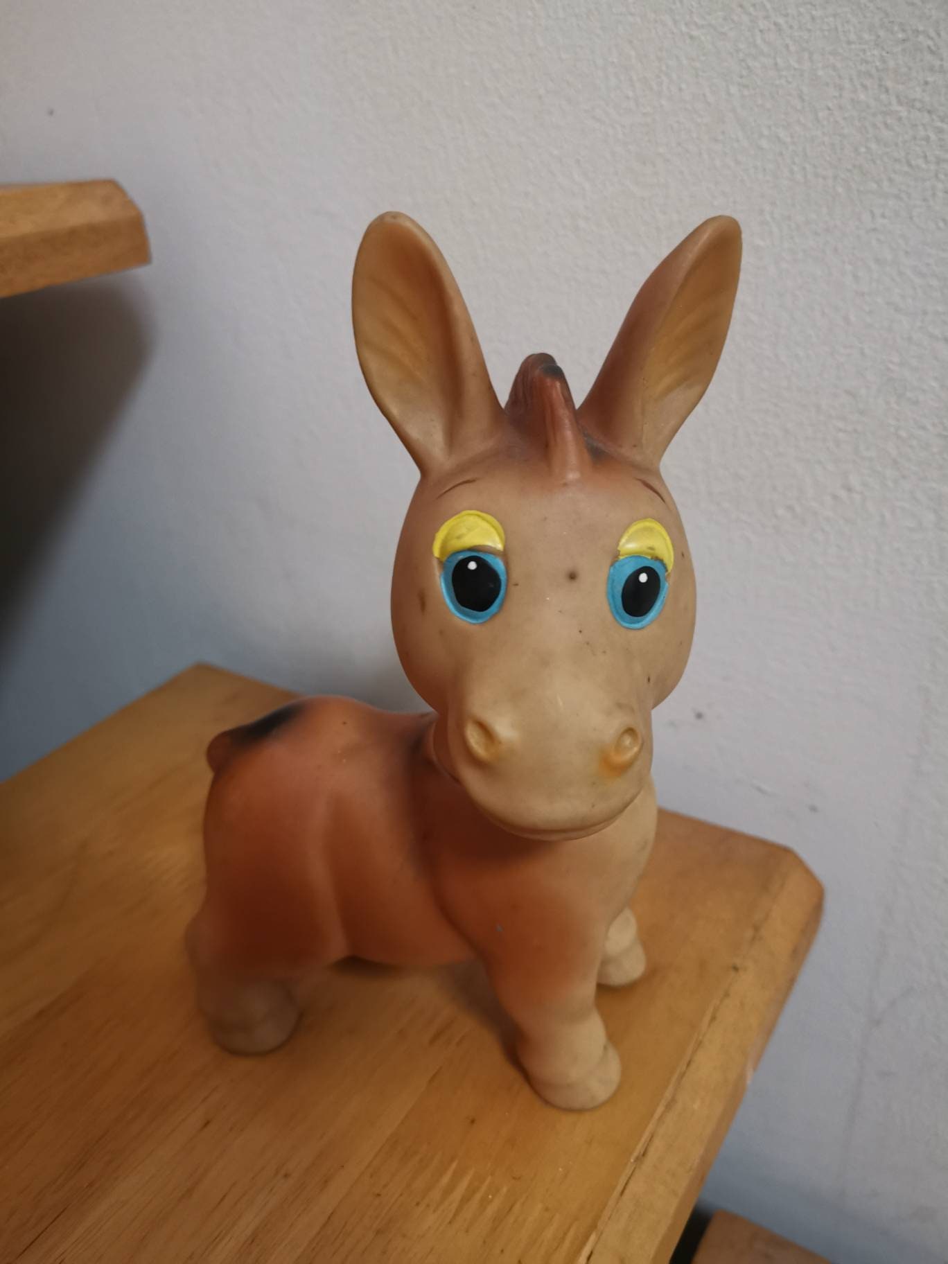 Vintage rubber kawaii animal big eye donkey la japan 7in | Etsy