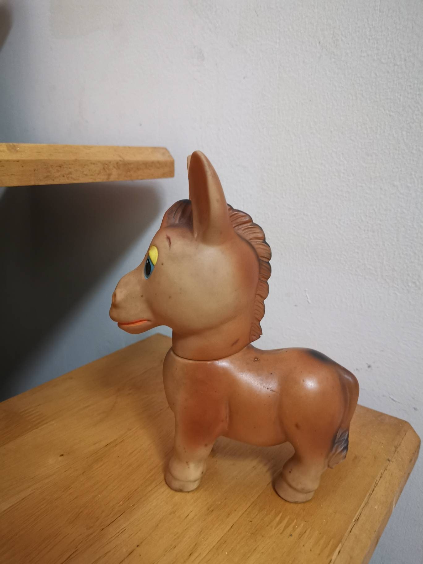 Vintage rubber kawaii animal big eye donkey la japan 7in | Etsy