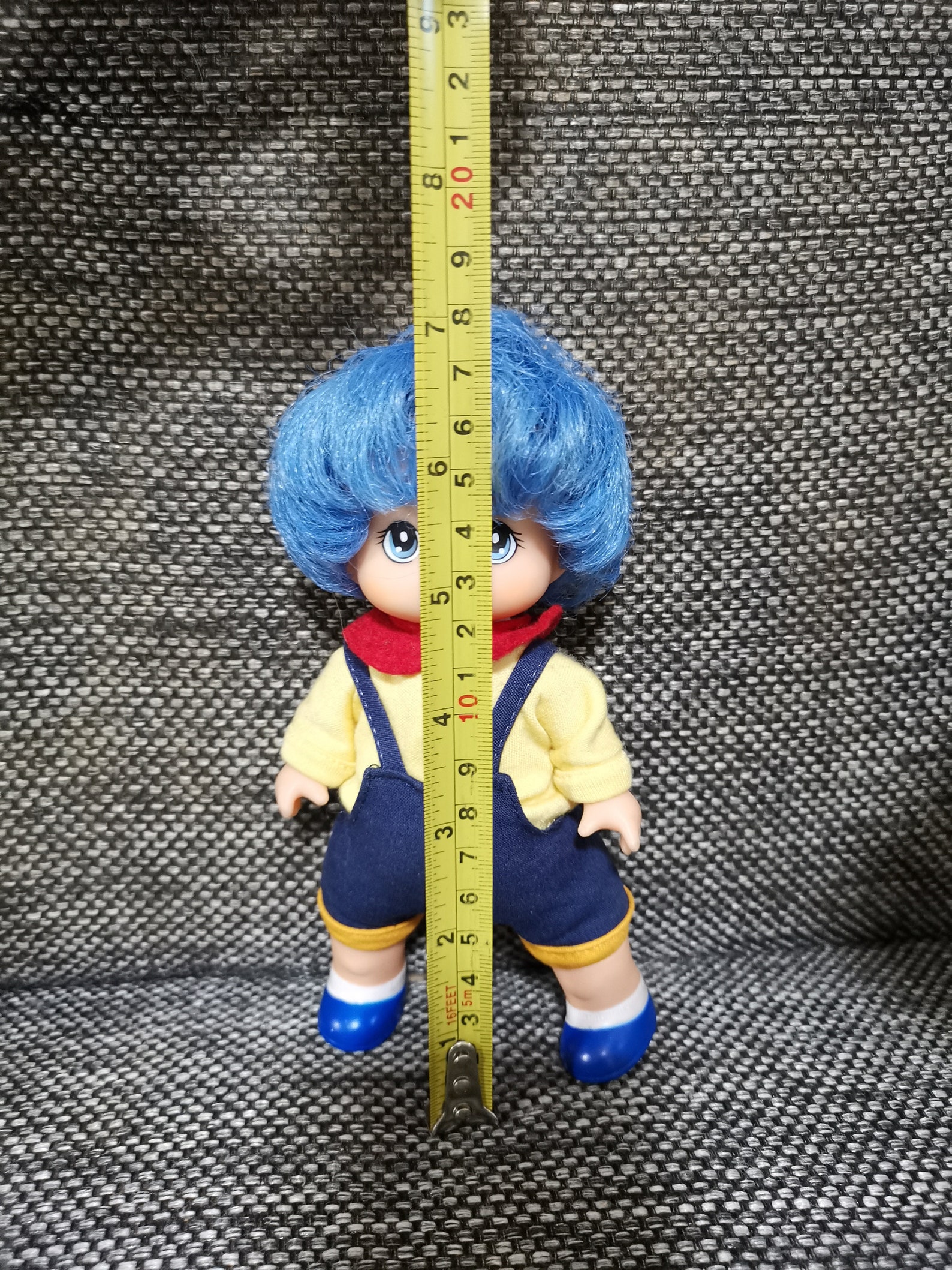 Vintage Cute Japanese Kawaii Showa Big Eye Doll Blue Hair - Etsy