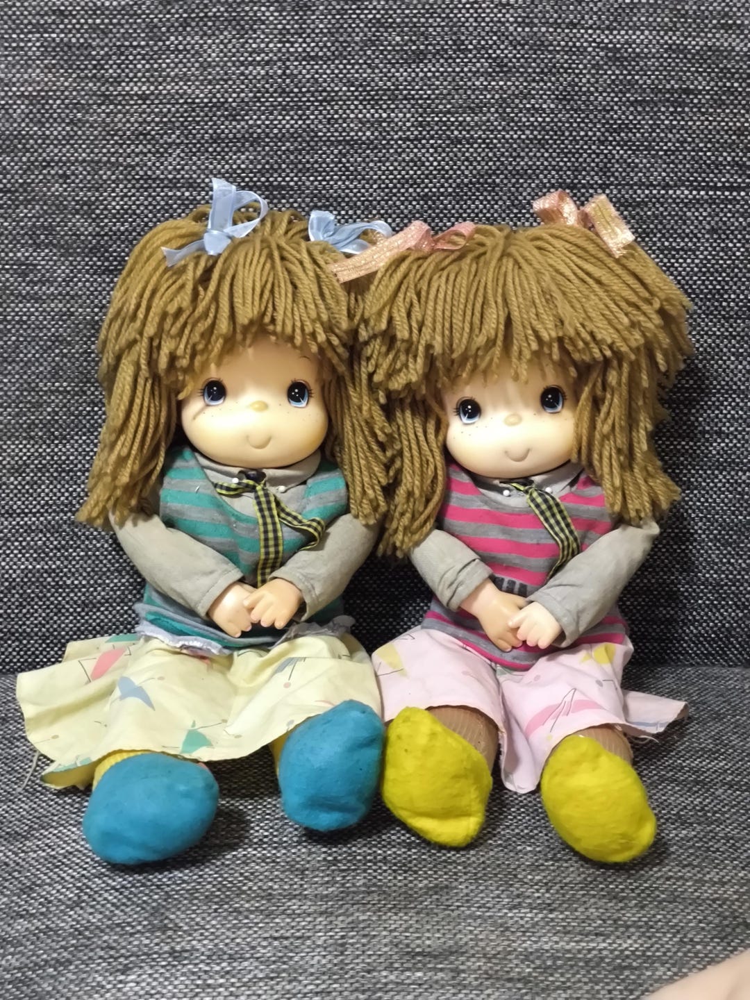 Vintage Kawaii Showa Big Eye Mika Ice Cream Baby Brown Hair Doll Plush ...