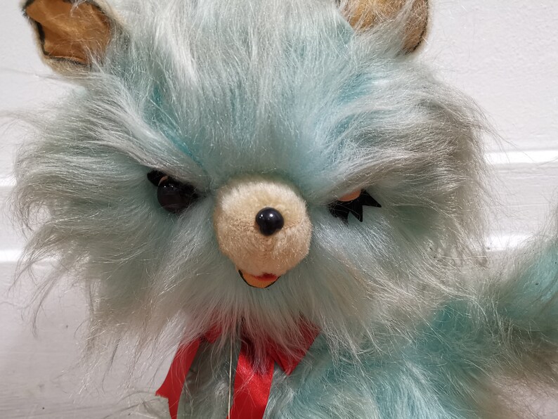Vintage Japanese Animal Big Eye Cat Stuffed Animal Kawaii Fur - Etsy