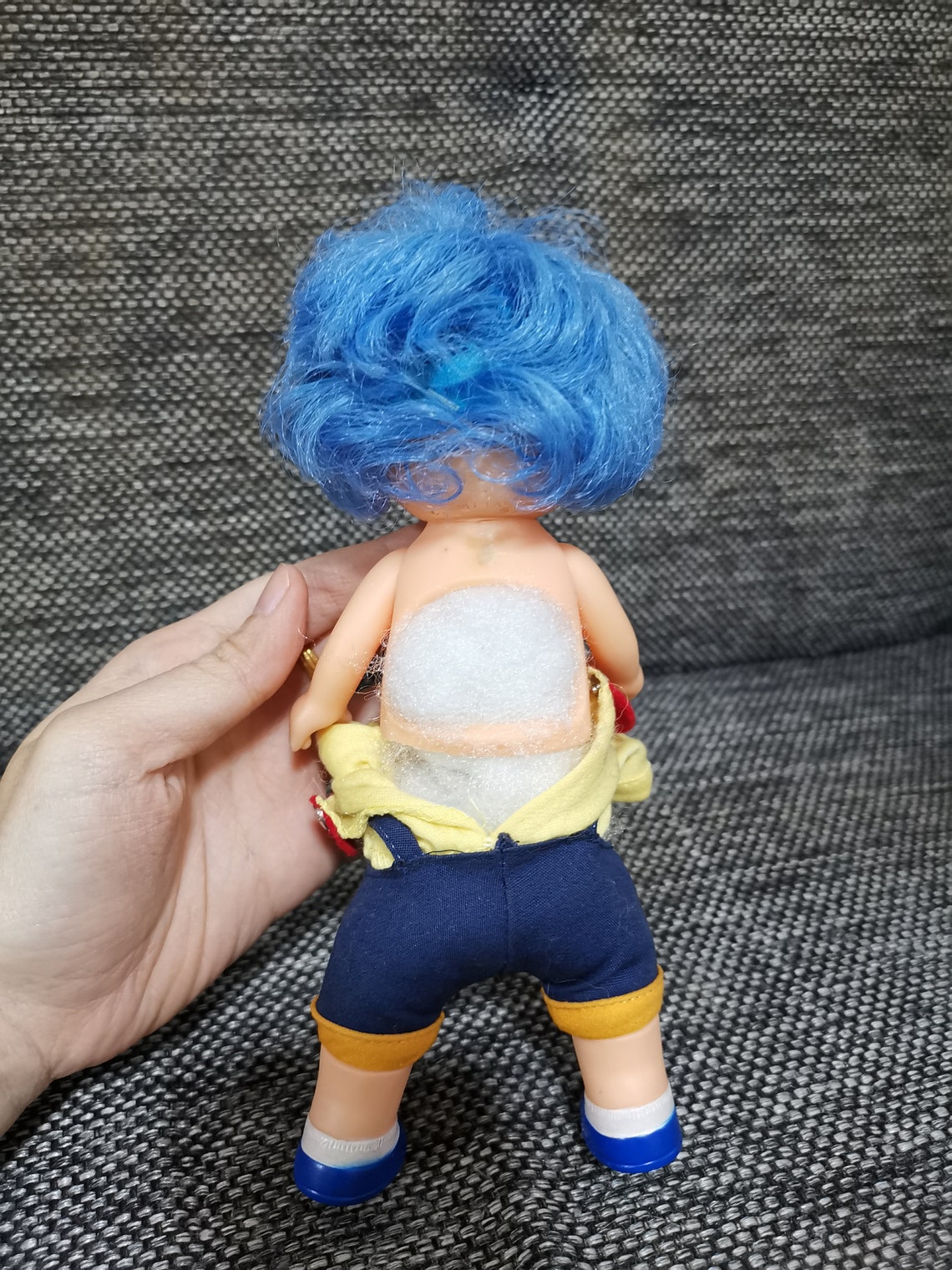 Vintage Cute Japanese Kawaii Showa Big Eye Doll Blue Hair - Etsy