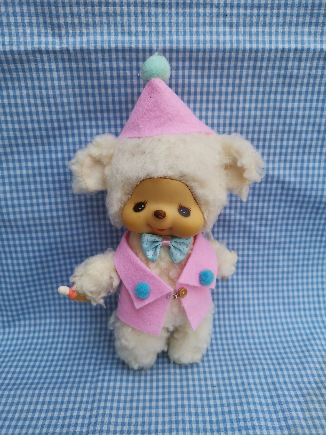 Vintage Japanese Stuffed Animal Big Eye Sheep Monchichi Sekiguchi Japan ...