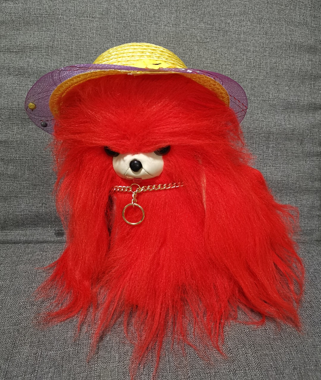 Vintage Japanese Toys Stuffed Animal Kawaii Red Fur Puppy Dog Japan ...