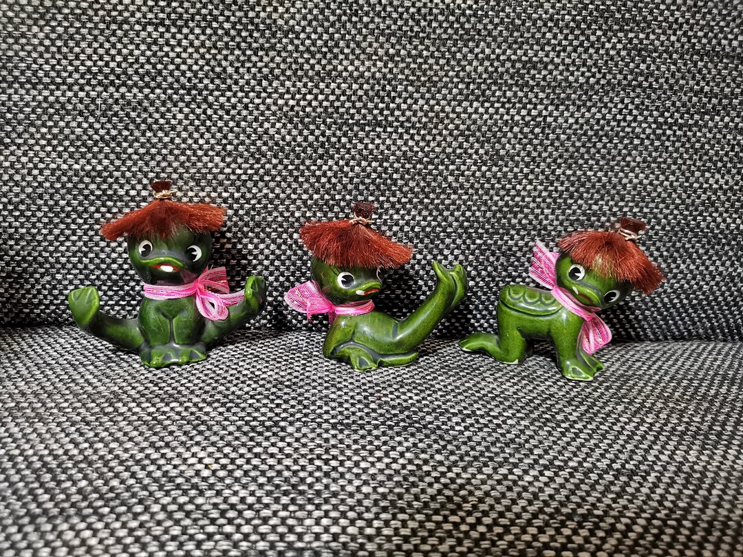 Vintage Japanese Kappa Folklore Ceramic Kitsch Kawaii Green Kappa ...