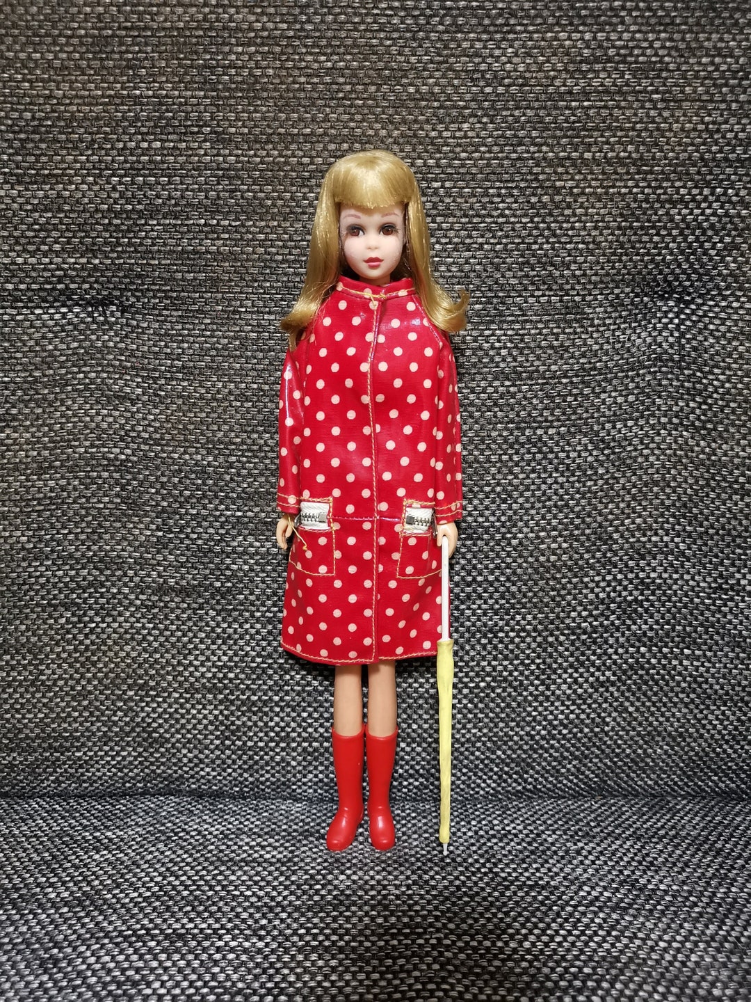 Vintage Japanese Barbie Blond Francie Red Raincoat Doll - Etsy