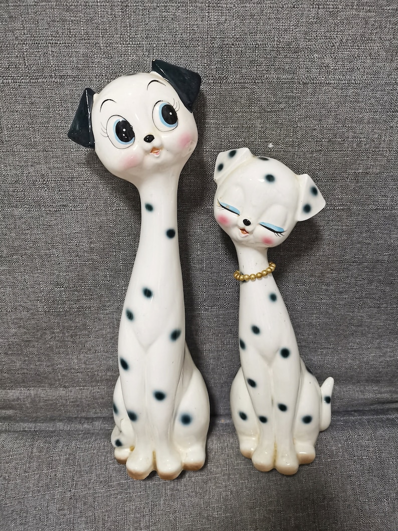 Vintage Ceramic Japanese Kitsch Kawaii Long Neck Big Eye Puppy | Etsy