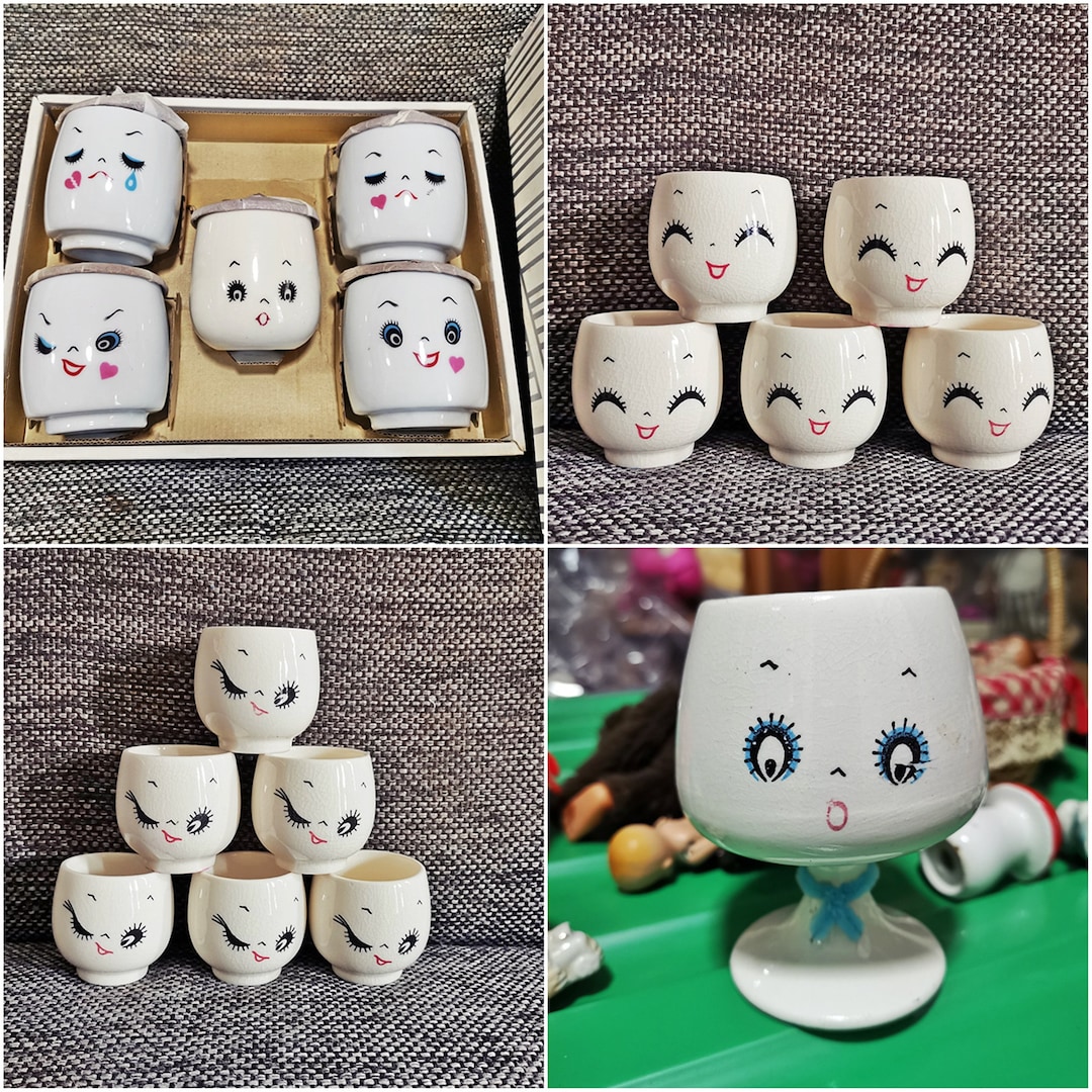 Vintage Japanese Ceramic Smiley Face Mug Yunomi Cup Mugs Japan - Etsy
