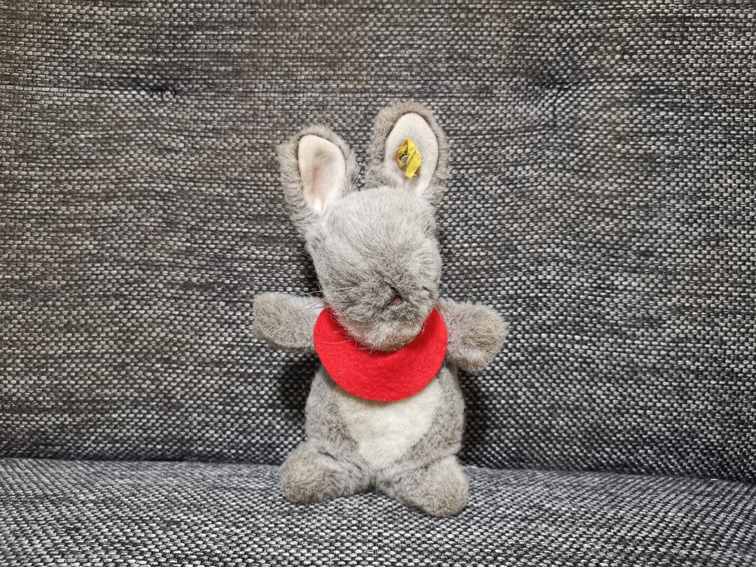 Vintage Steiff Gray Littel Bunny Rabbit Mohair Germany Plush Doll - Etsy