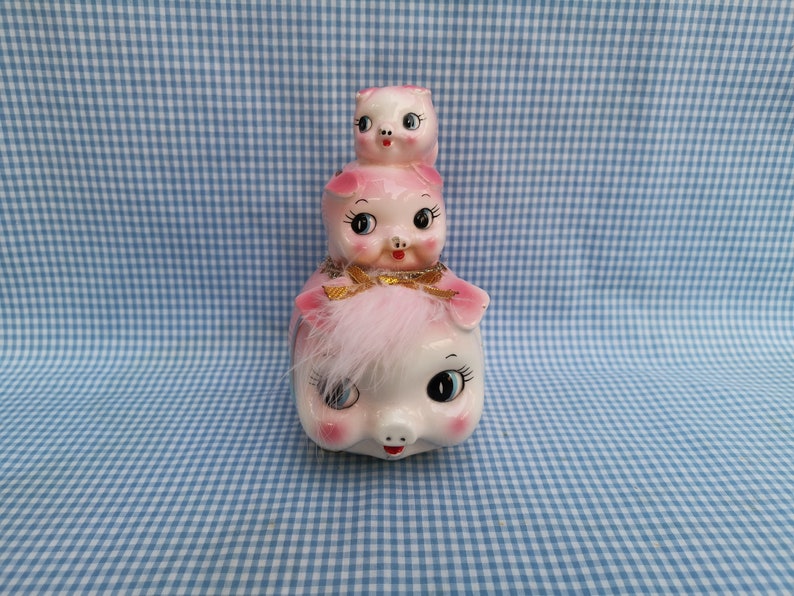 Vintage Japanese Animal Pig Kawaii Ceramic Kitsch Family Piggy - Etsy