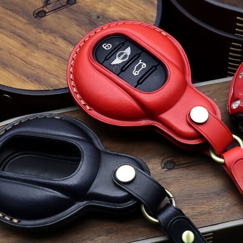 Mini Cooper Key Chain Leather Car Key Fob Cover Goat - Etsy